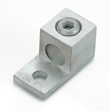 Aluminium Single Barrel Connector, One Hole Mount - HEX