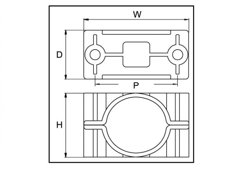 Aluminium Cable Cleats Double Trefoil - HEX