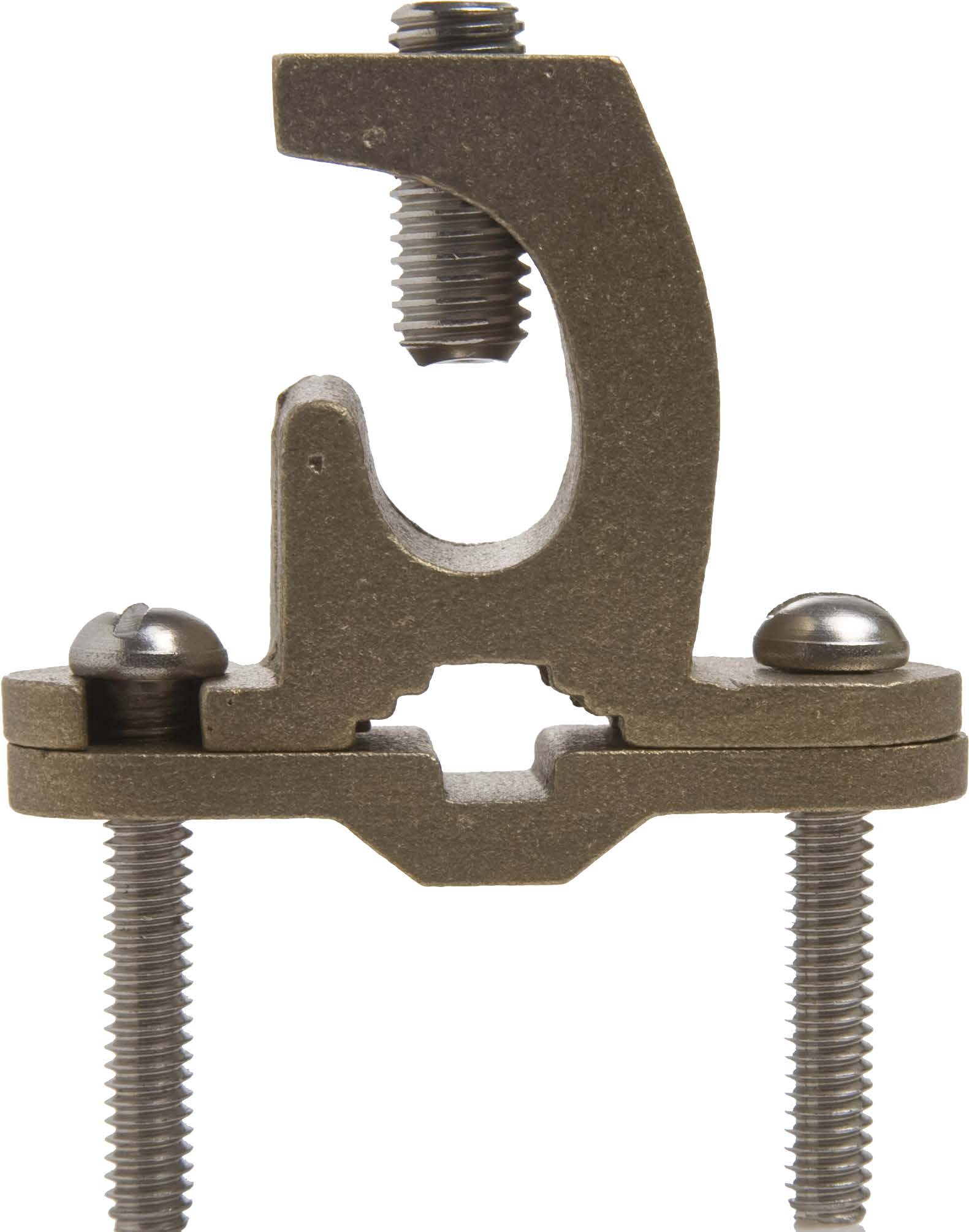 Brass Ground Clamps - For Direct Burial Stainless Screws - HEX