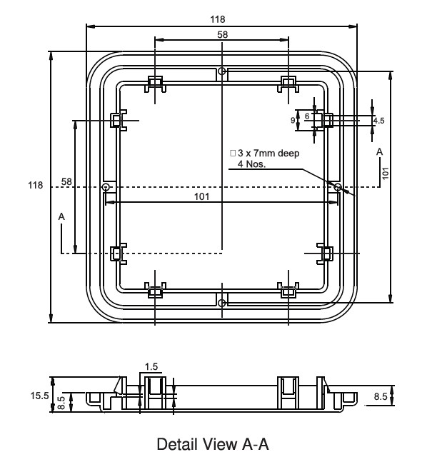 Meter Window Glass - HEX