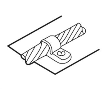 One Hole Cable Clip - HEX