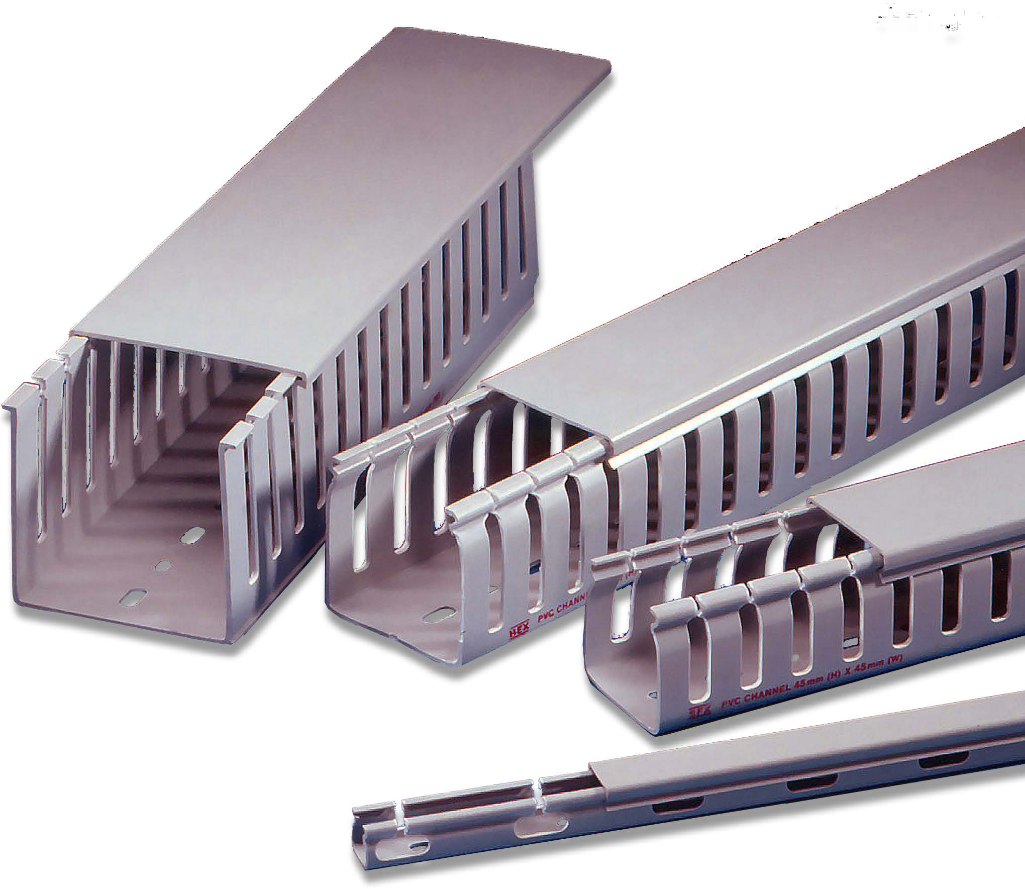 PVC Cable Ducts / Channels / Panel Trunkings - HEX