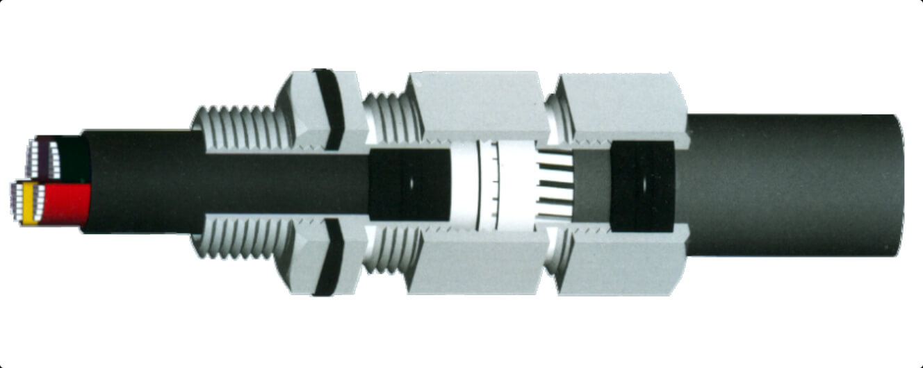 Hex Double Compression Type Cable Glands Medium Duty - HEX